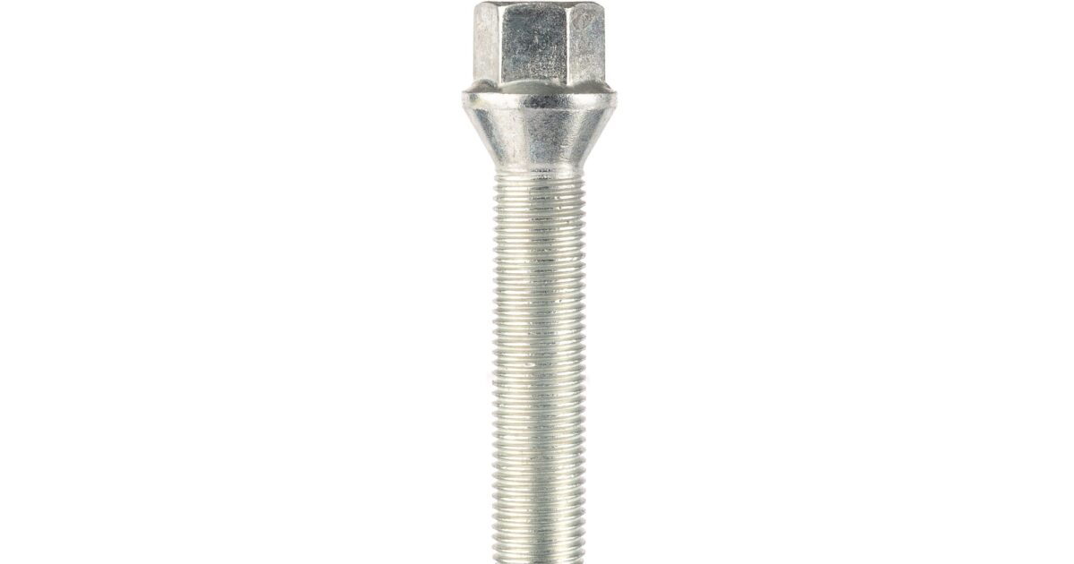 M14x1.5 60° Taper 19mm Hex Head Bolt (Silver) | PCD Parts