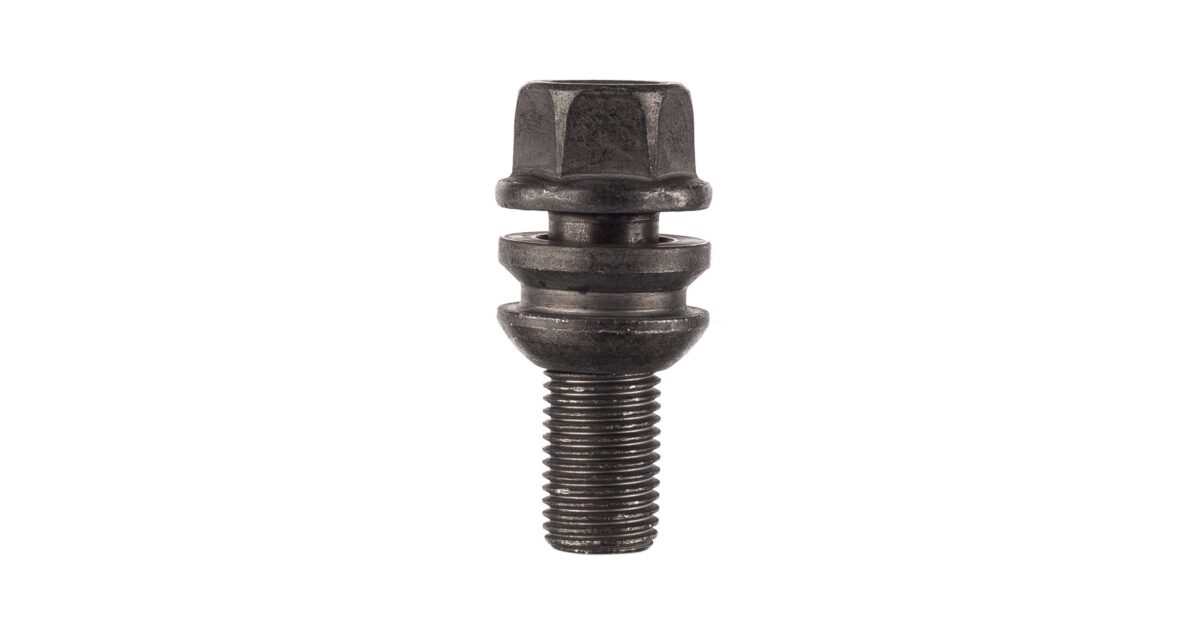 M14x1.5 Radius R14 with Collar 19mm Hex Head Bolt (Black) | PCD Parts